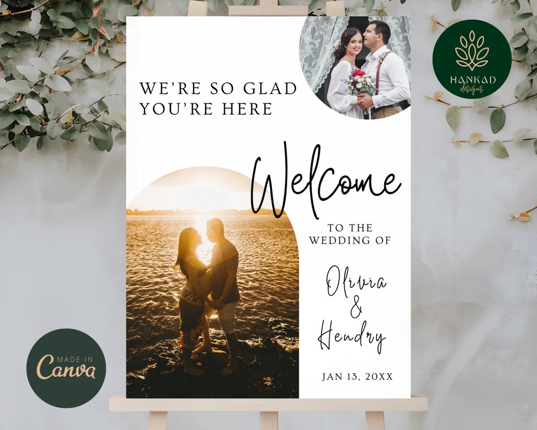Half Arch Welcome Sign Template, Your Photo Here, With Picture, 100% ...