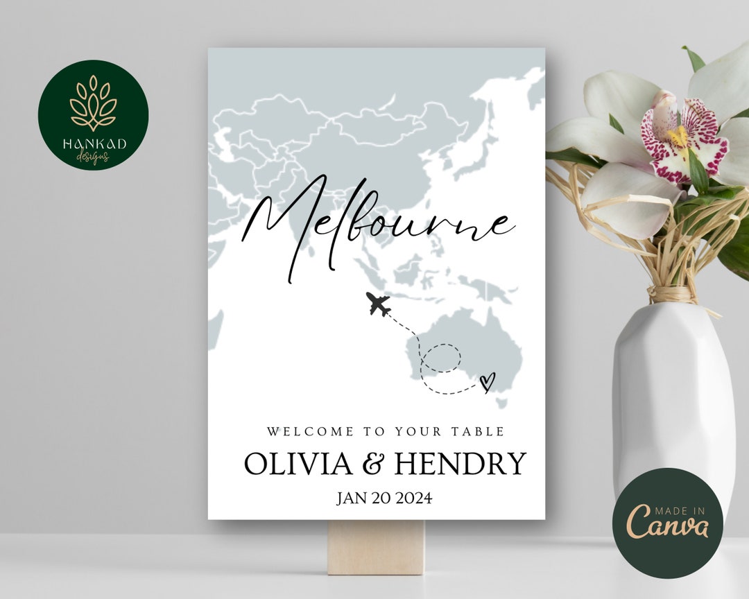 Customizable World Map Welcome Sign, Custom Travel Theme Welcome Sign ...