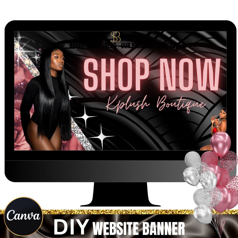 DIY Web Banner, DIY Website Design, Fashion Shopify Theme, Ready Editable Web Design Template ...