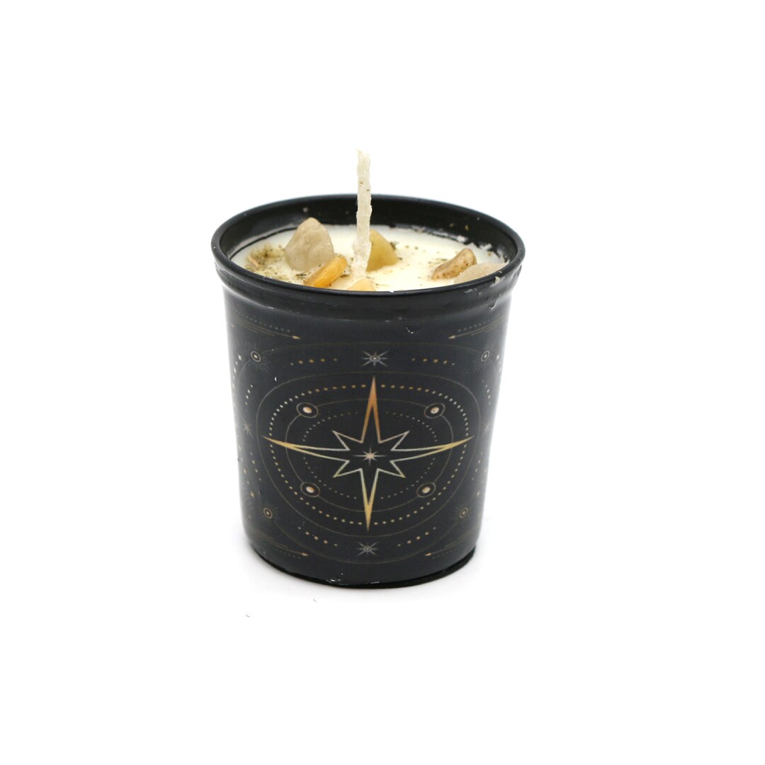 Starburst Smudge Scented Candle With Herbs and Citrine Crystals for ...