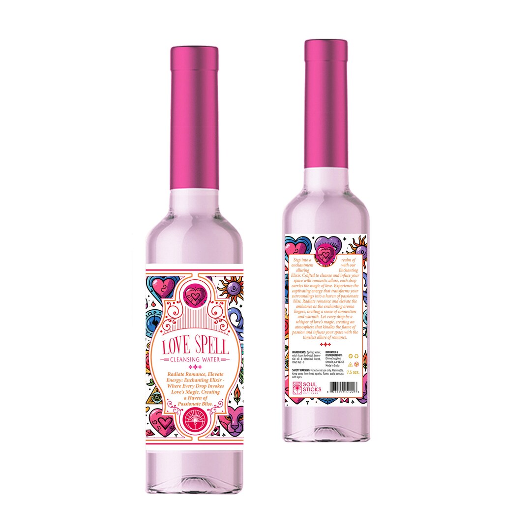 Love Spell 7.5 Ounce Cleansing Water for Blessings Magical Cologne ...