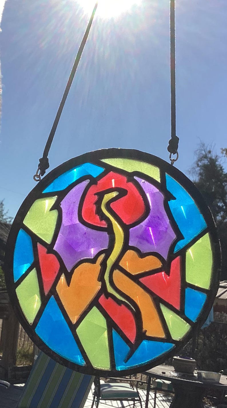 Dragon Stained Glass Window Hanger - Etsy