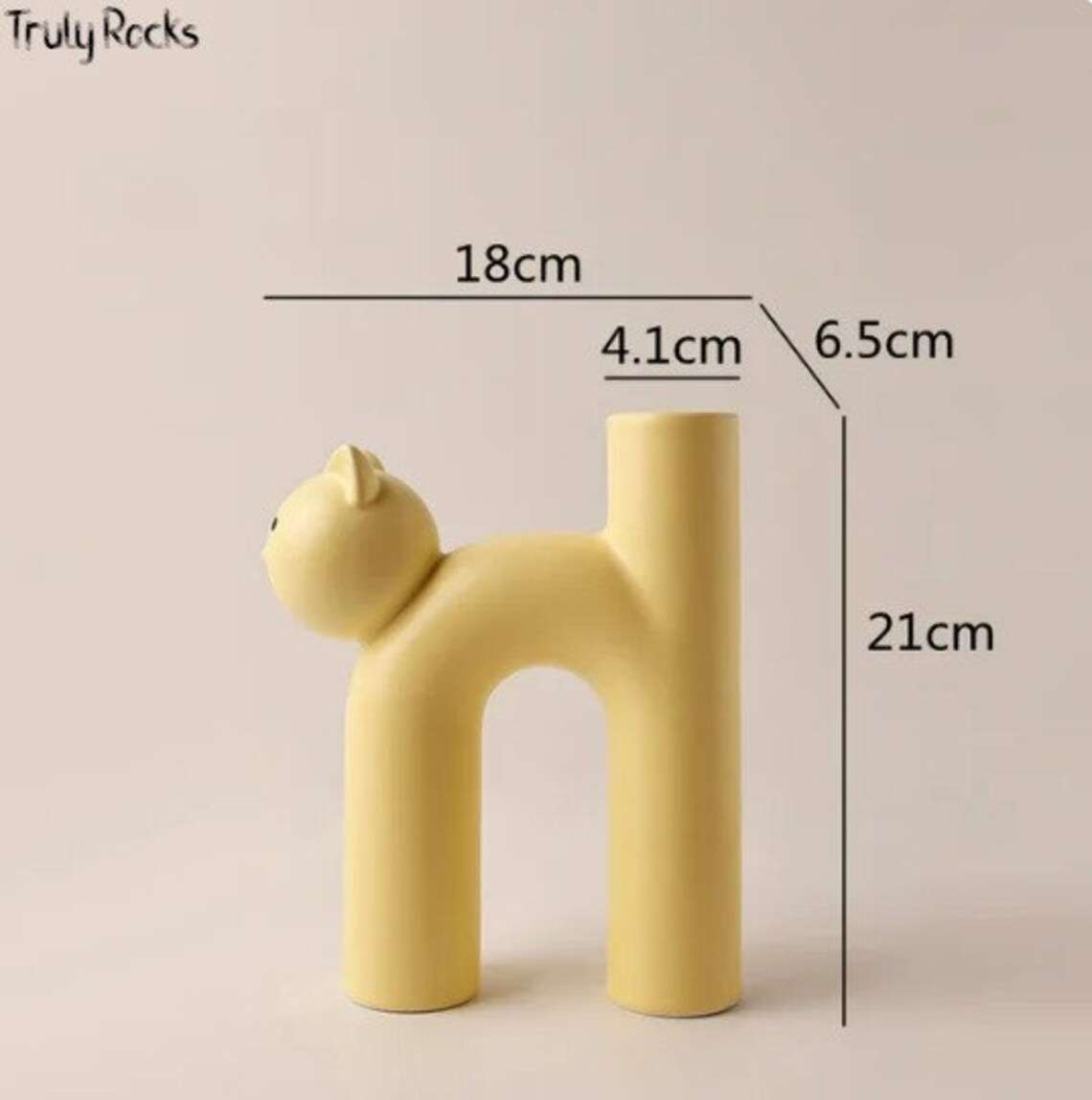 Cute Cat Vase Cathead H-shaped Tube Vase Flower Arrangement Hydroponics ...