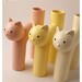 Cute Cat Vase Cathead H-shaped Tube Vase Flower Arrangement Hydroponics ...