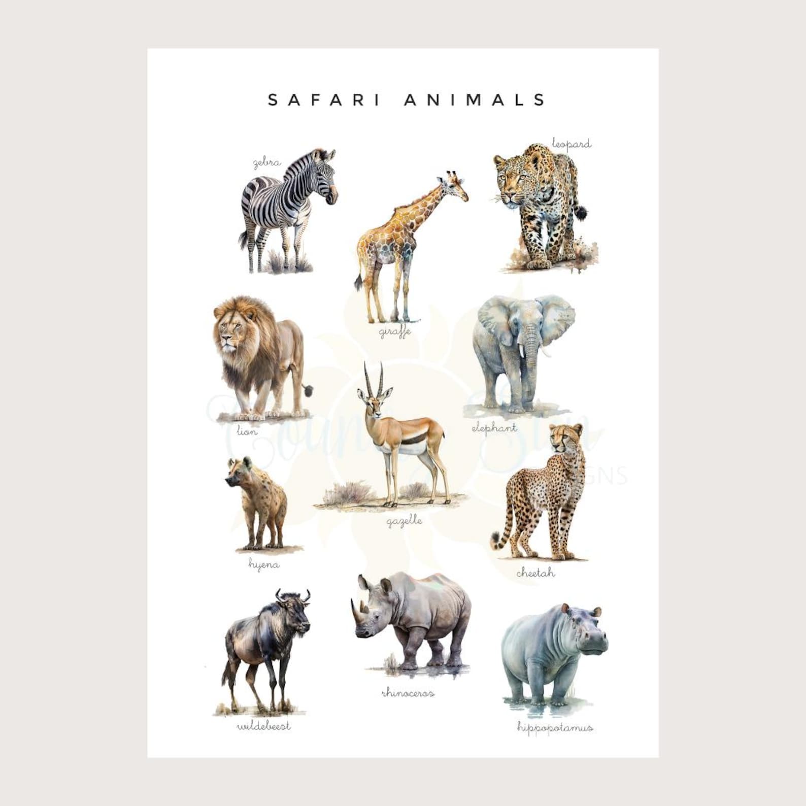 Animal Posters, Farm Animals, Wild Animals, Ocean Animals, Bundle ...