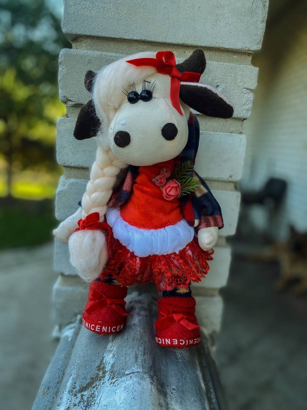 Textile Cow, Cow Soft Toy, Gift for a Girl, Interior Toy, New Year Toy ...