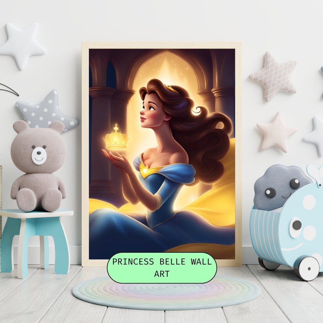 Princess Belle Digital Download Wall Art, Beauty and the Beast Wall Art ...