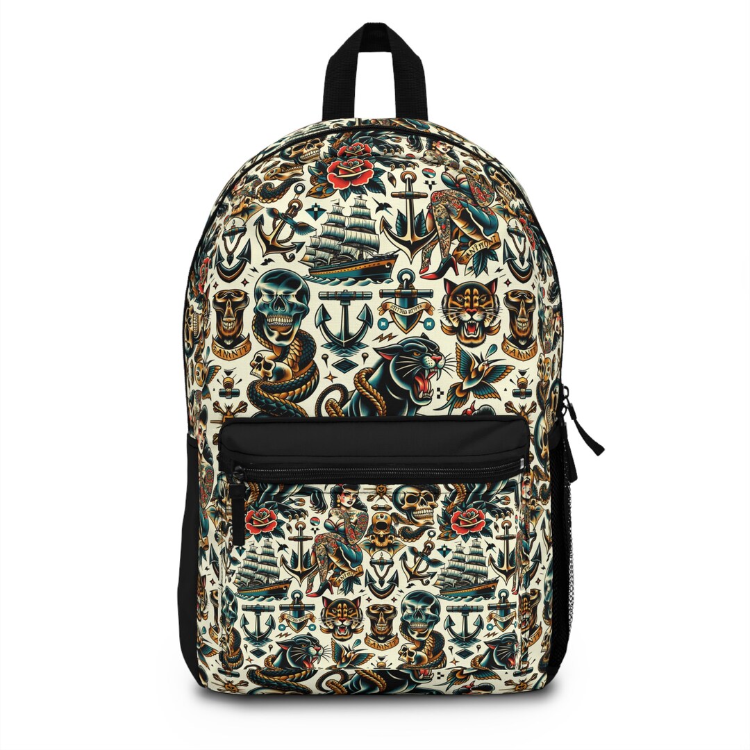 Vintage Tattoo Art Pattern Backpack - Etsy