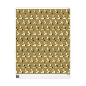 Mockingbird Wrapping Paper Retro Bird Gift Wrap, State Bird, Arkansas ...