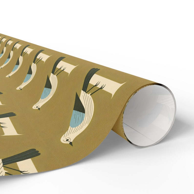 Mockingbird Wrapping Paper Retro Bird Gift Wrap, State Bird, Arkansas ...