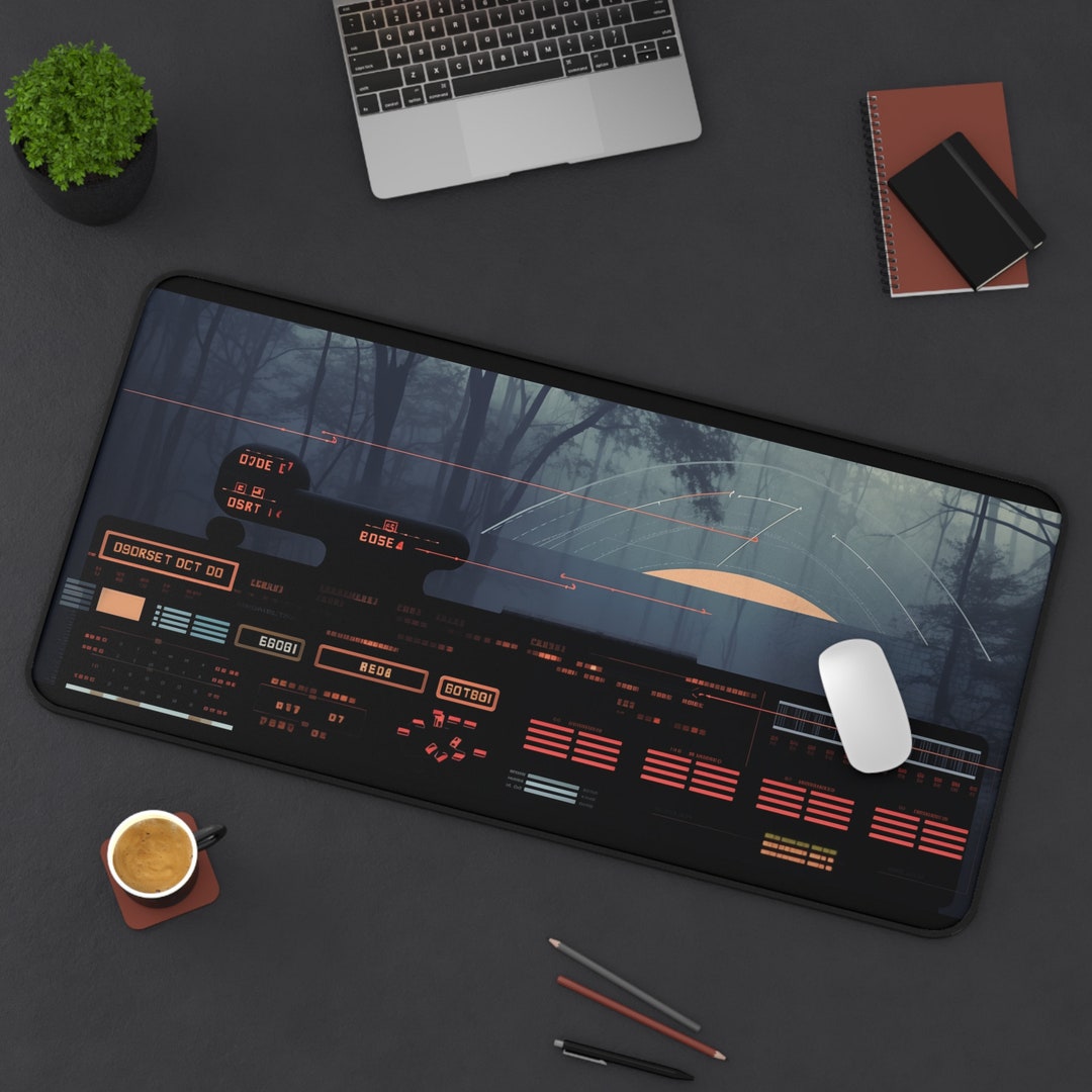 LCARS Desk Mat Star Trek Inspired Sci-fi Mousepad Durable Neoprene in S ...