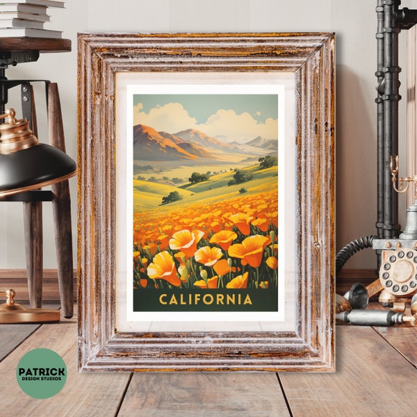 California Poppy Art - Etsy