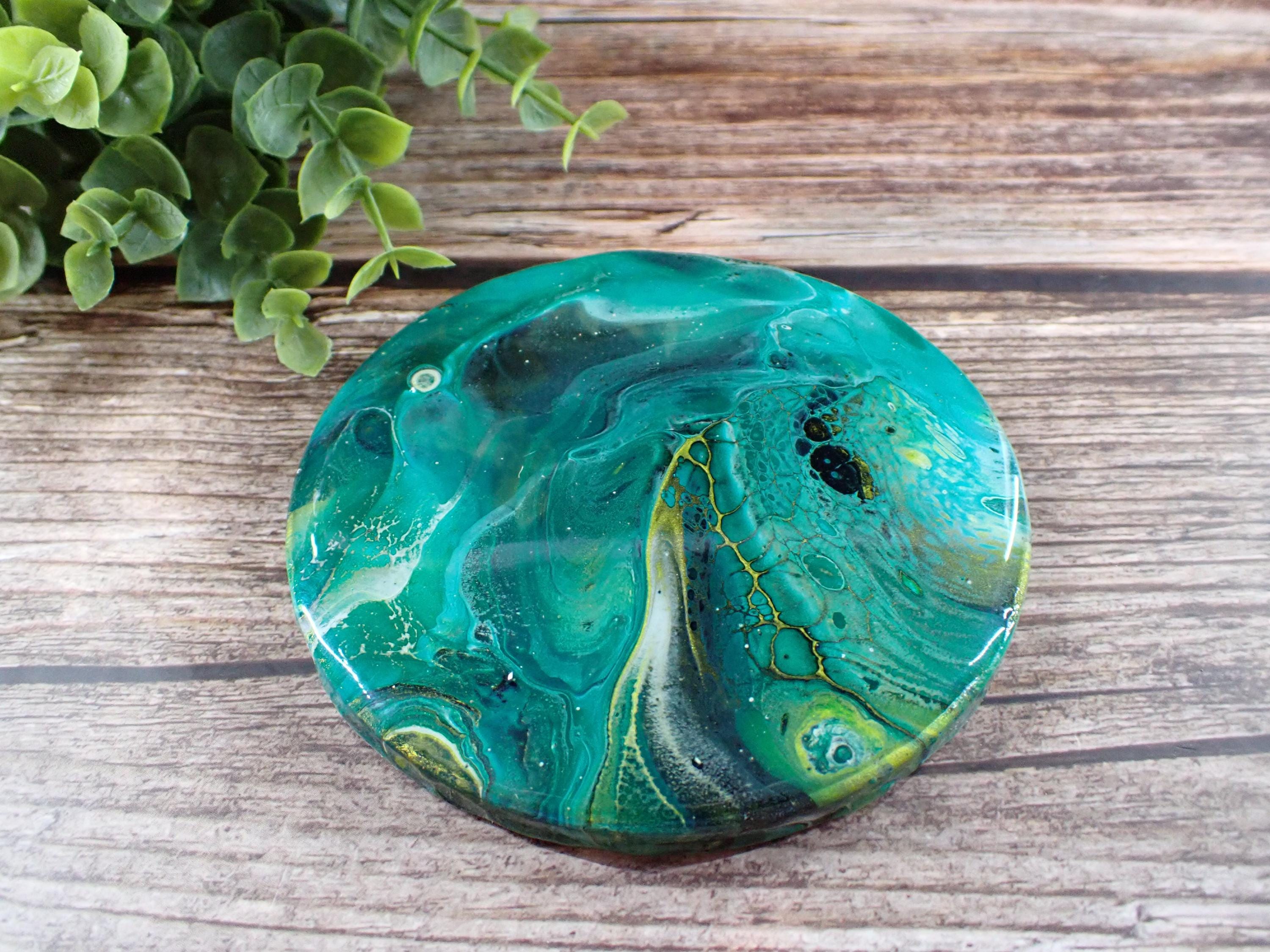 Coasters - Paint Pour With Acrylic Paint and High Gloss Resin, Coasters ...