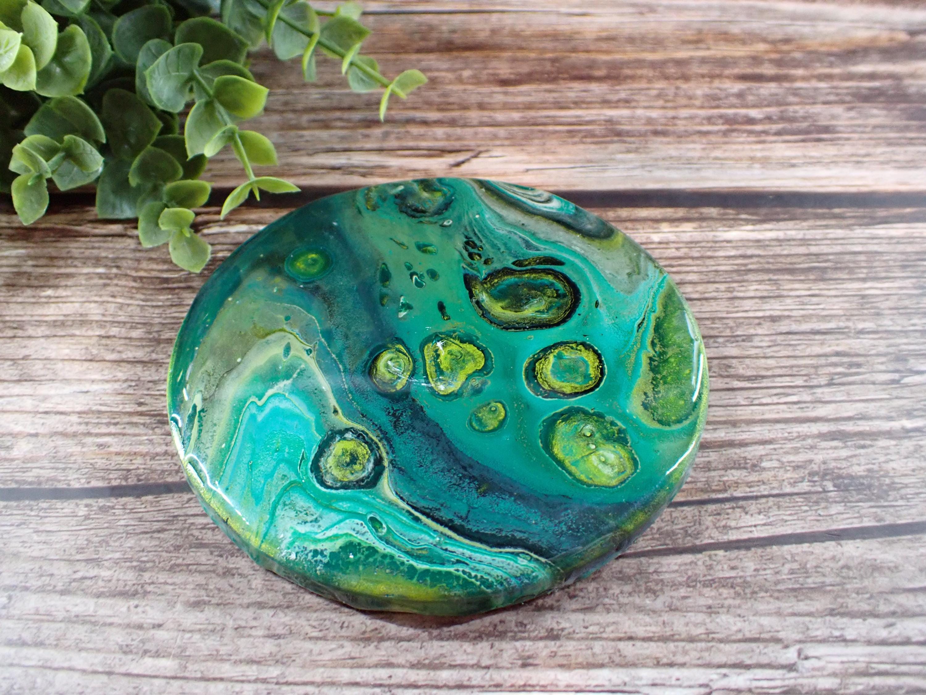 Coasters - Paint Pour With Acrylic Paint and High Gloss Resin, Coasters ...