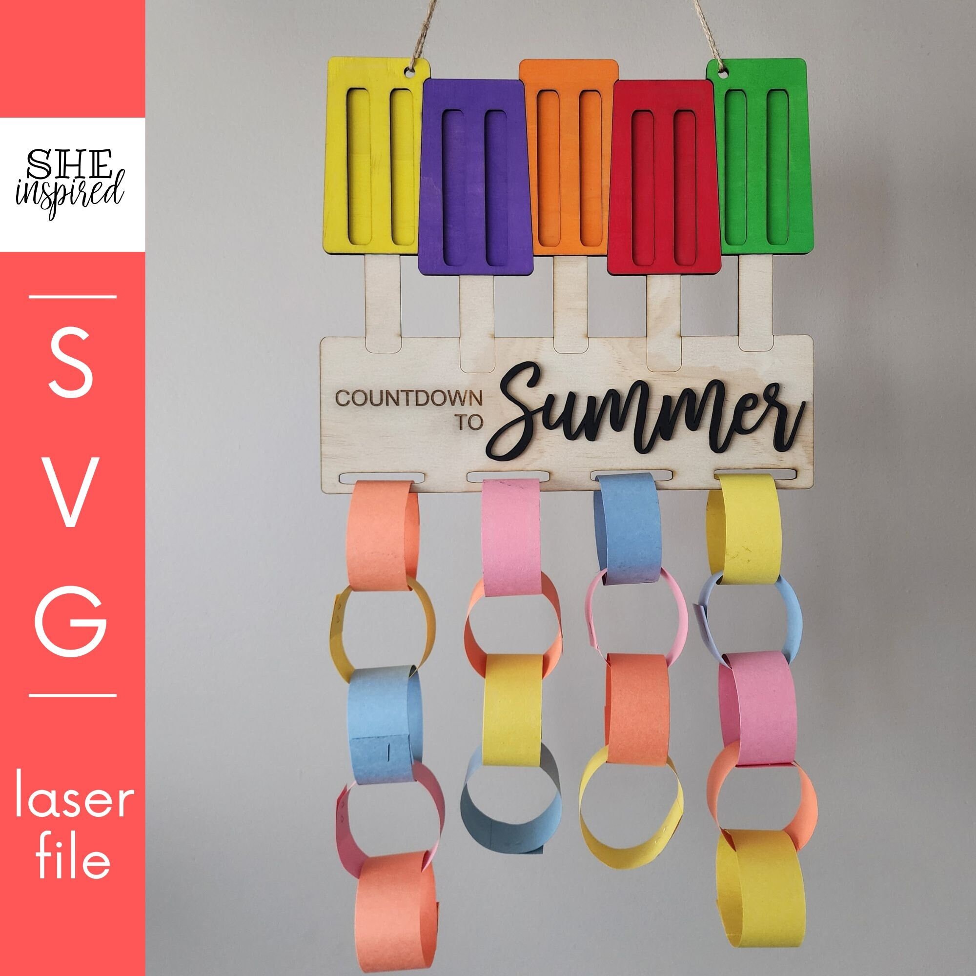 Countdown to Summer, Popsicle, Laser Svg File, Digital Download Only - Etsy