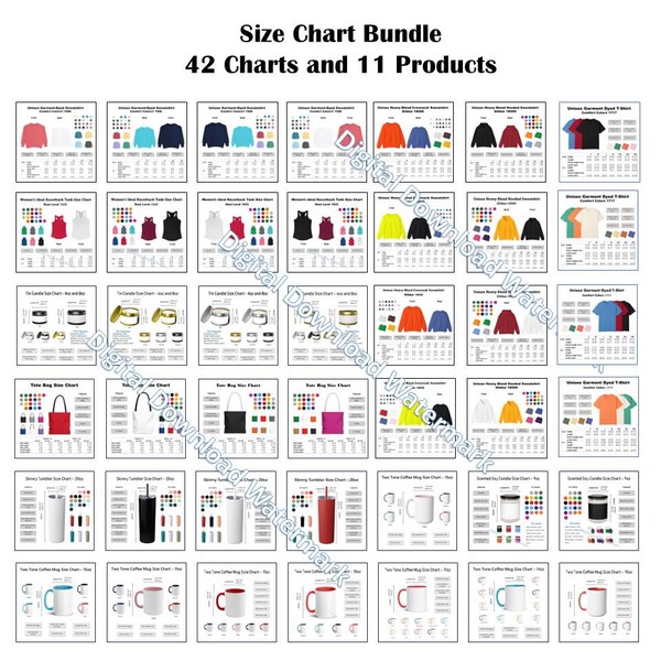 Dtf Size Chart - Etsy