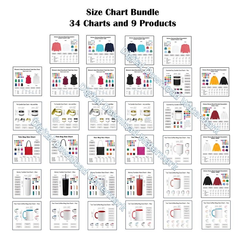 Dtf Size Chart - Etsy