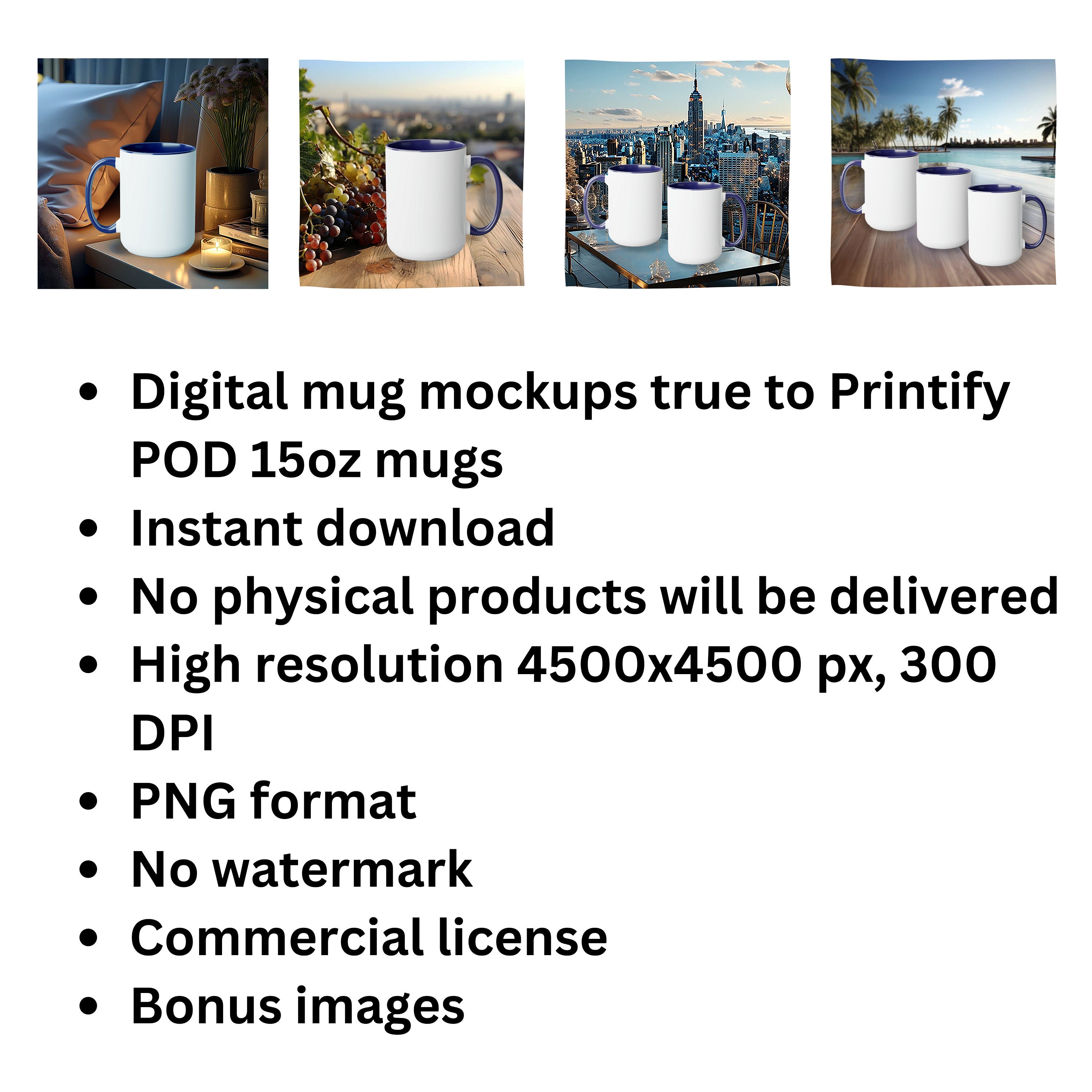 Two Tone Coffee Mug Mockup 15oz Mockups Navy Blue Coffee Cups Mockup ...