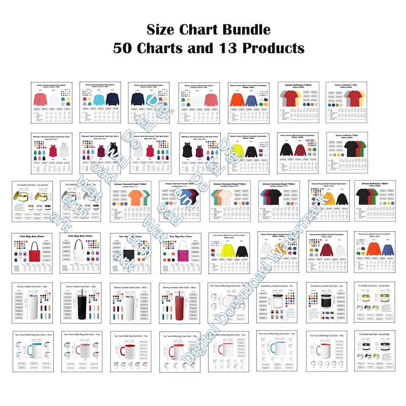 Dtf Size Chart - Etsy