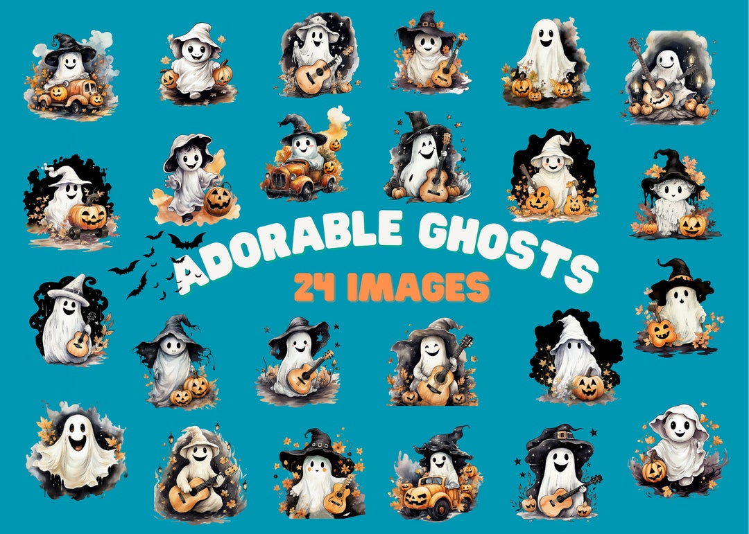 Halloween Ghost Clipart Collection - Etsy