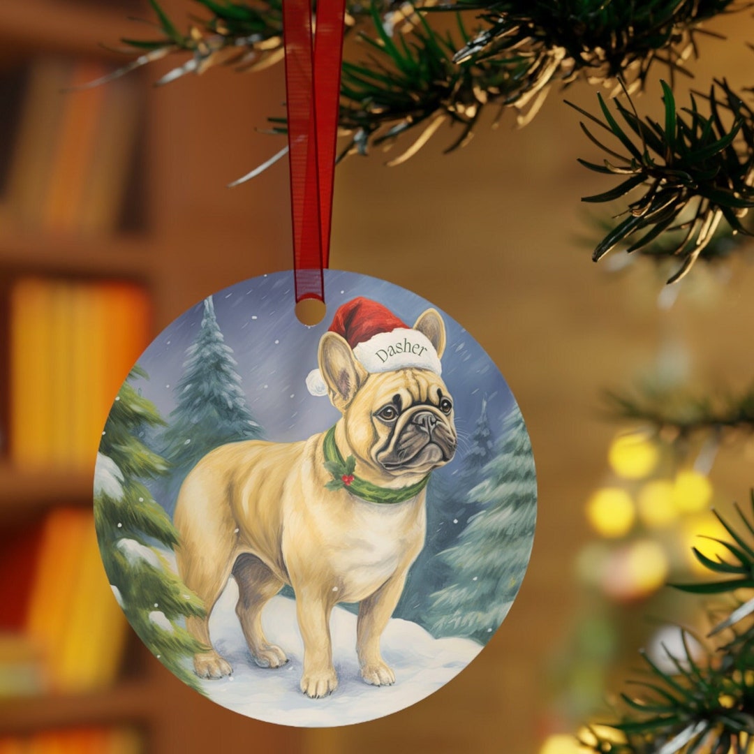Personalized French Bulldog Christmas Ornament Personalized - Etsy