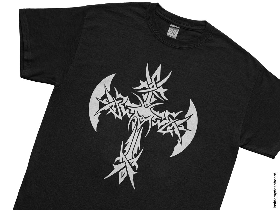 Bladee Paranoia Cold Visions Cross T-shirt, Drain Gang, Ecco2k, Thaiboy ...