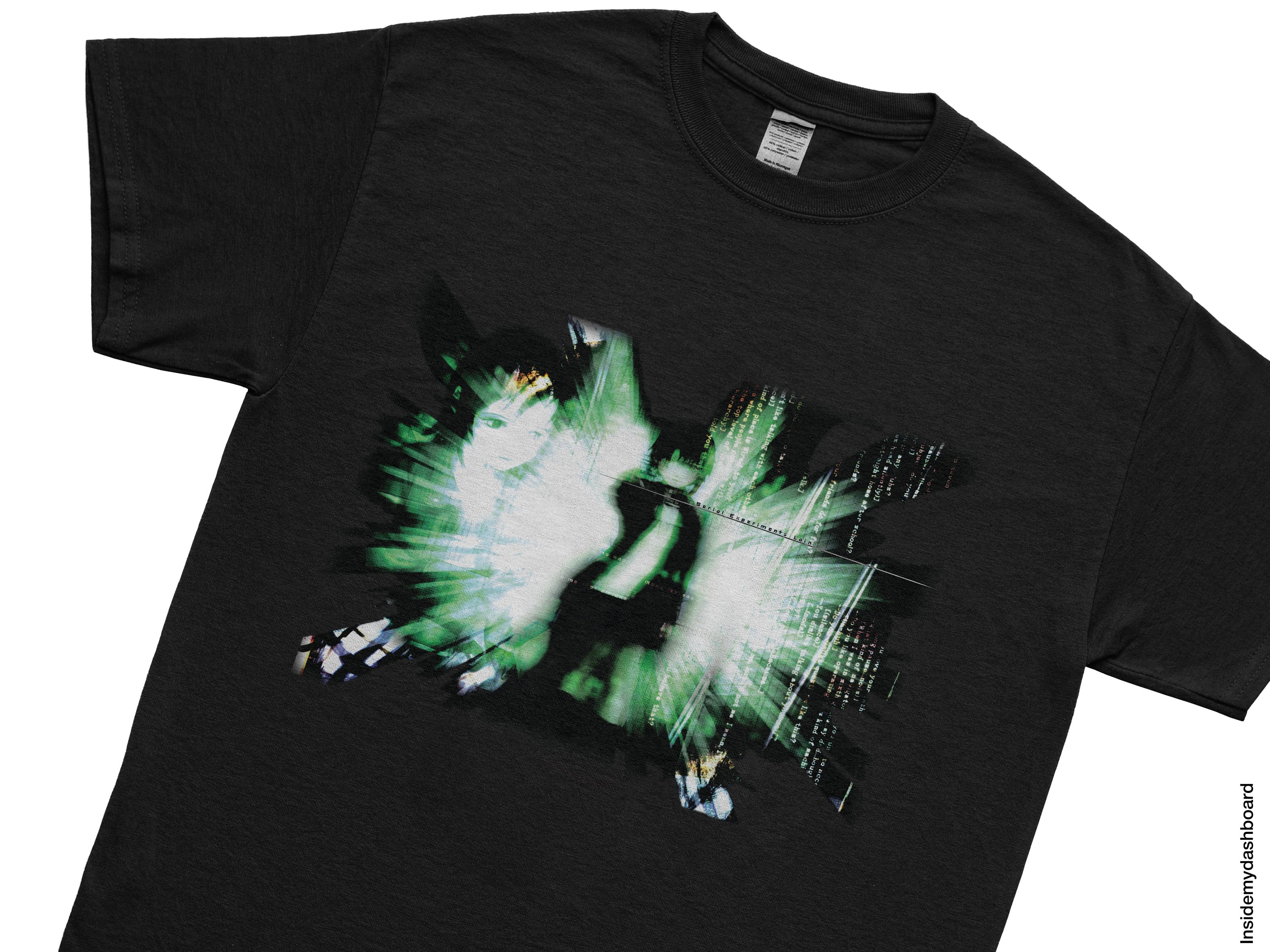 Serial Experiments Lain Matrix Glitch Anime T-shirt, Lain Anime, Serial ...