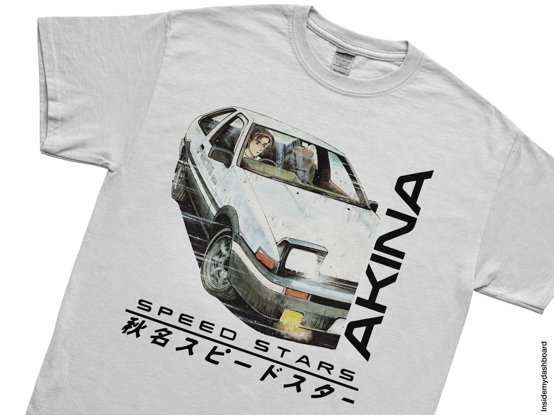 Initial D AKINA Speed Stars AE86 T-shirt, Hachi-roku, Apex, Eurobeat ...