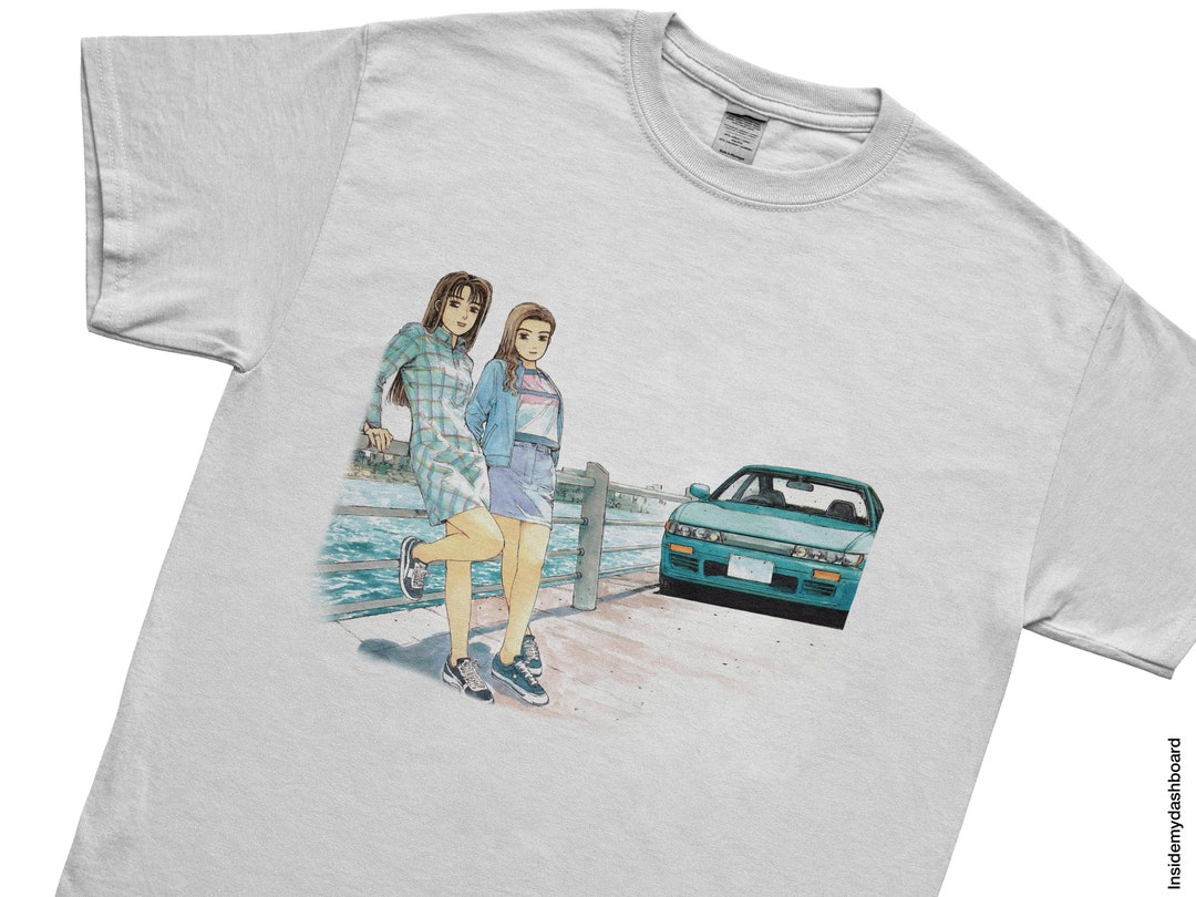 Initial D Mako & Sayuki Sileighty T-shirt, Impact Blue, Usui Pass, JDM ...