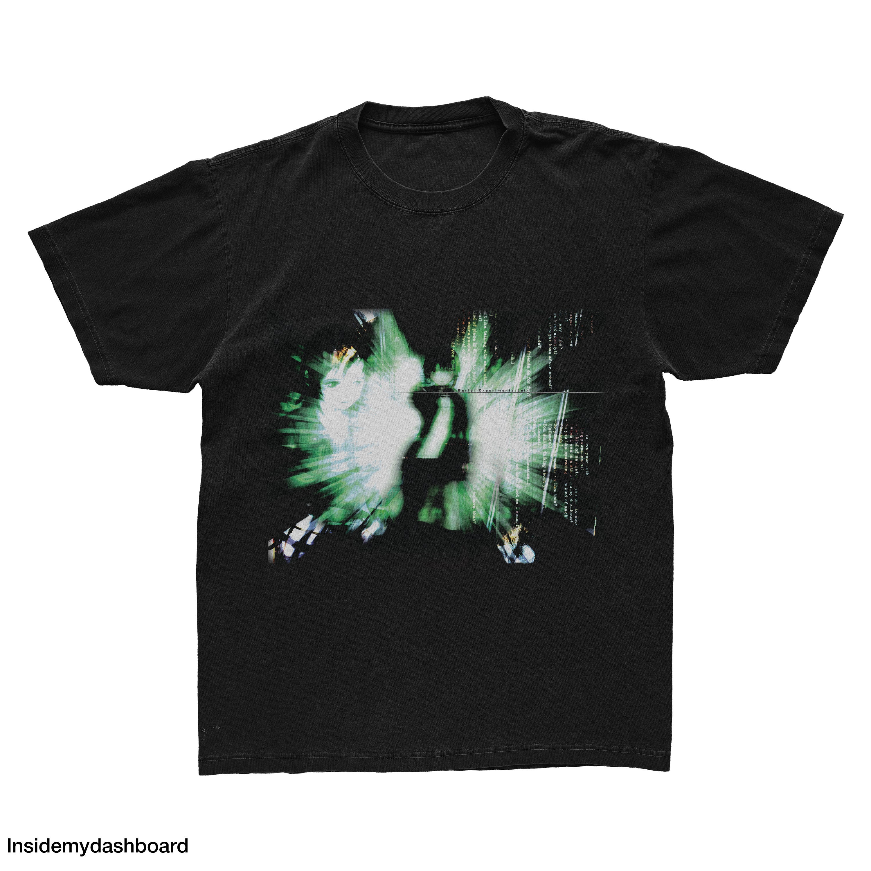 Serial Experiments Lain Matrix Glitch Anime T-shirt, Lain Anime, Serial ...