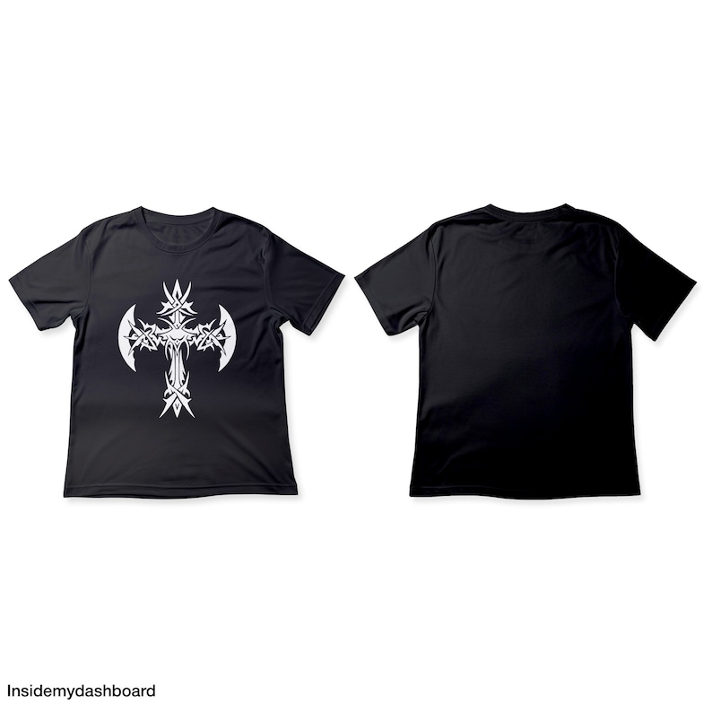 Bladee Paranoia Cold Visions Cross T-shirt, Drain Gang, Ecco2k, Thaiboy ...