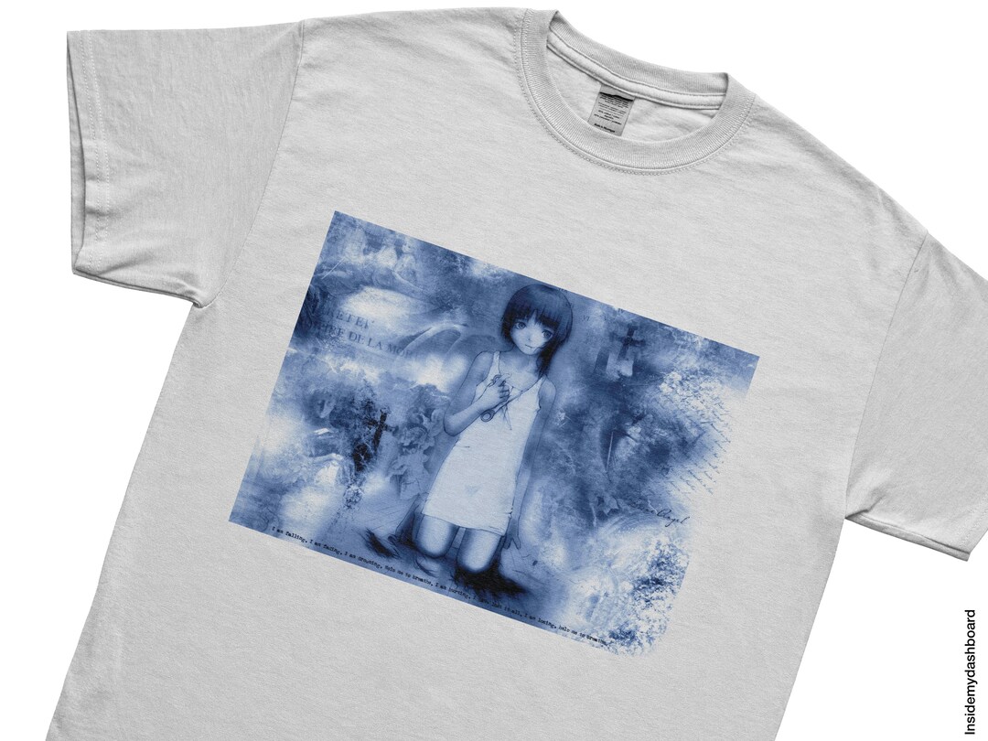Serial Experiments Lain Falling Fading Drowning T-shirt, Lain Anime ...