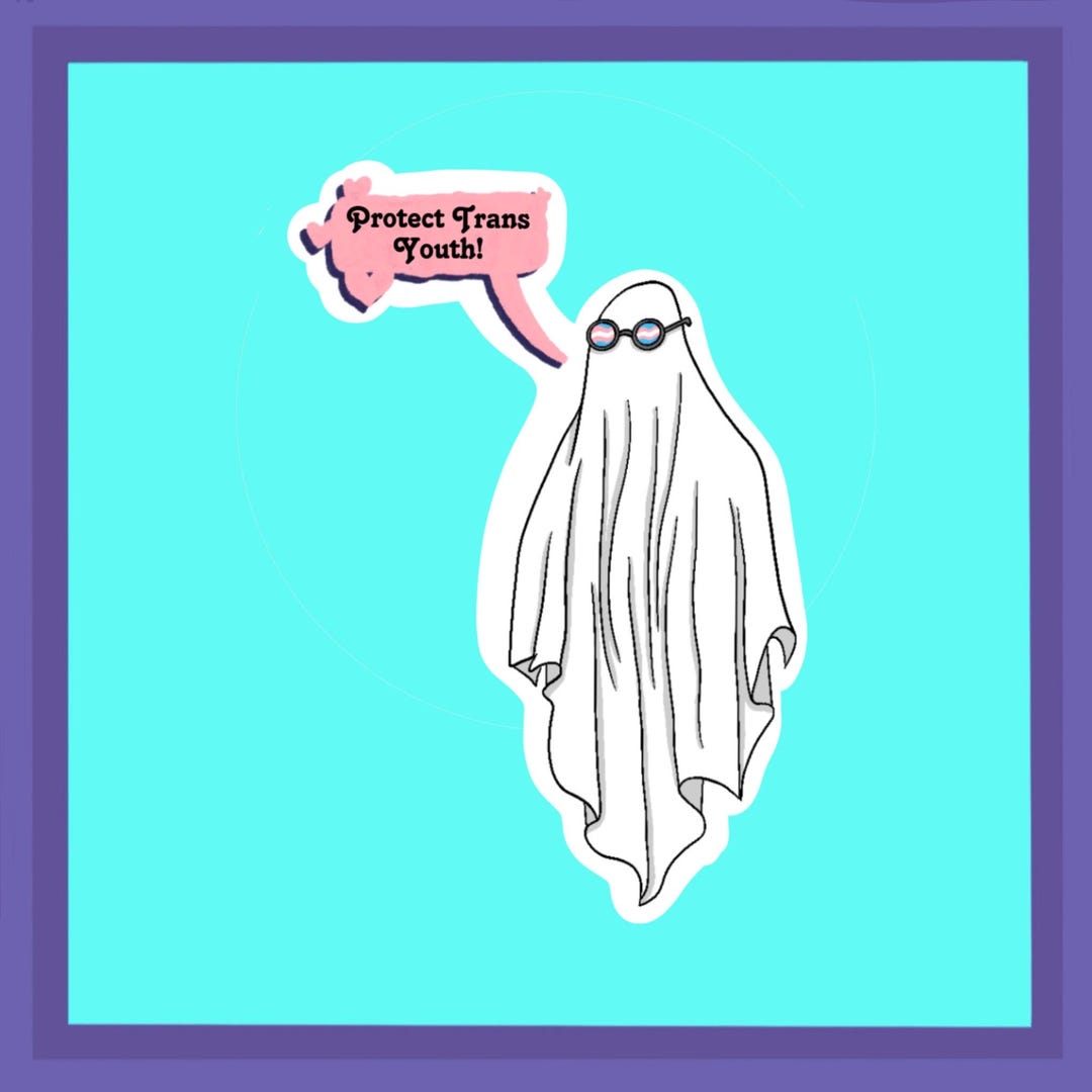 Transgender Ghost Sticker - Etsy