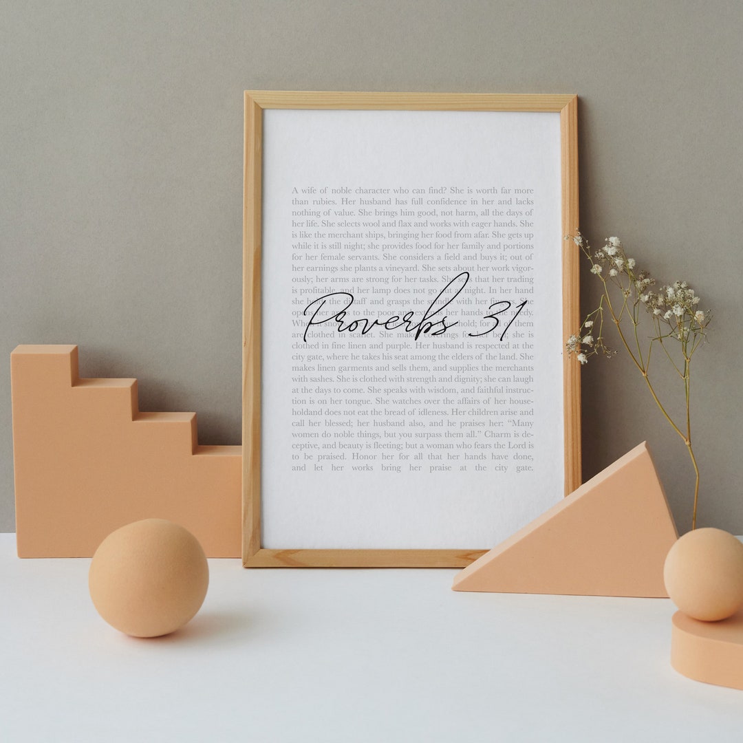 Proverbs 31, Printable, Christian Art Prints, Home Decoration, Wall Art ...