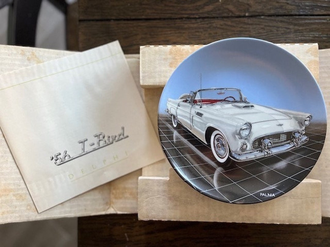 1956 Ford Thunderbird Plate Delphi Dream Machines Art Philip Palma '56 ...