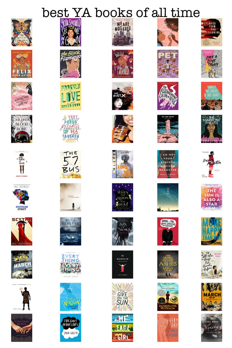 100 Best YA Books of All Time - Etsy