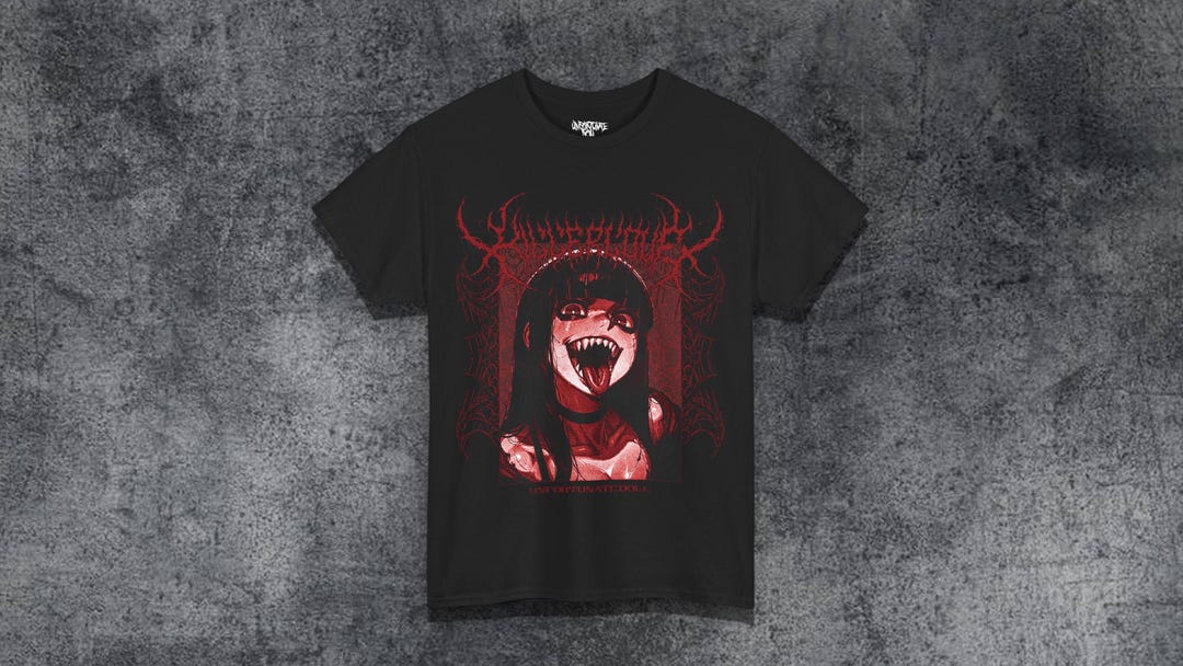 KILLER LOVE Anime T-shirt | Horrorcore Metal Graphic Tee | Demon Girl ...