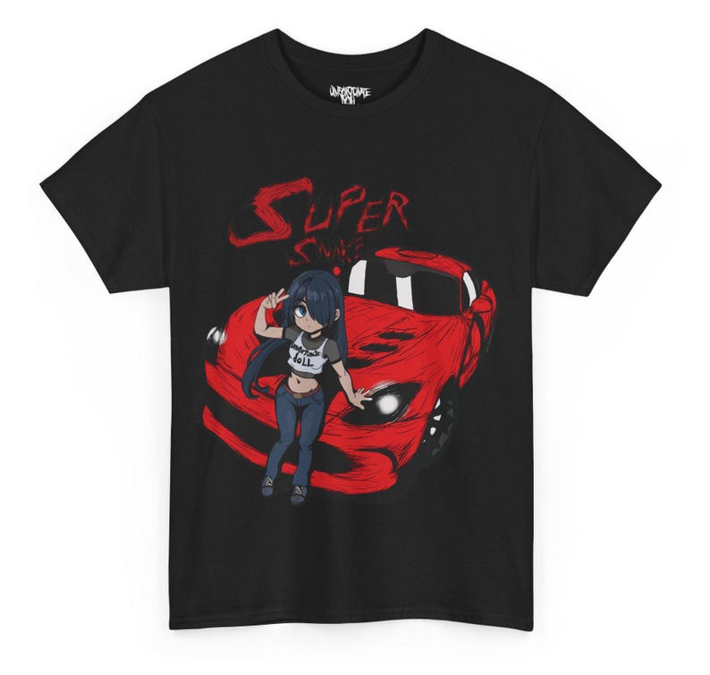 Super Snake Anime Girl Racing Shirt Dodge Viper Graphic Tee Streetwear ...