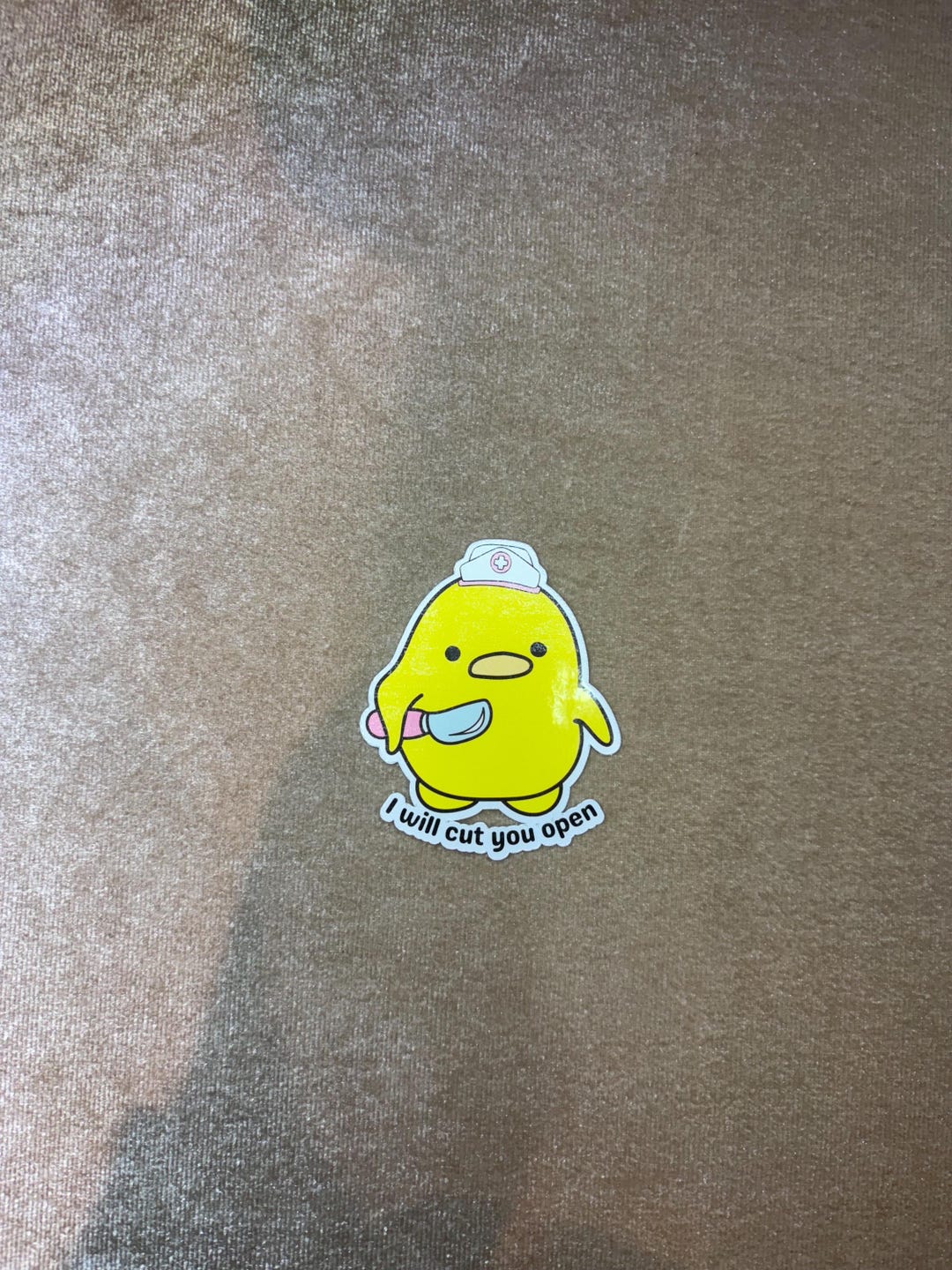 I Will Cut You Open Duck Sticker – Funny Surgical Nurse Sticker ...