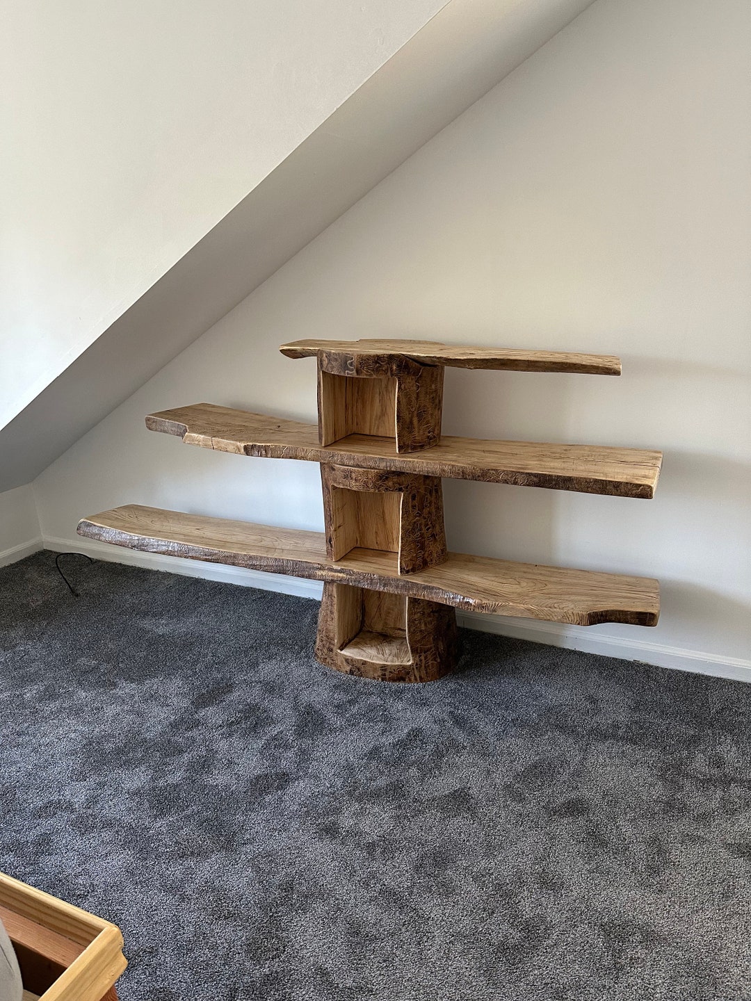 Rustic, Made-to-order Natural Wood Shelving - Etsy