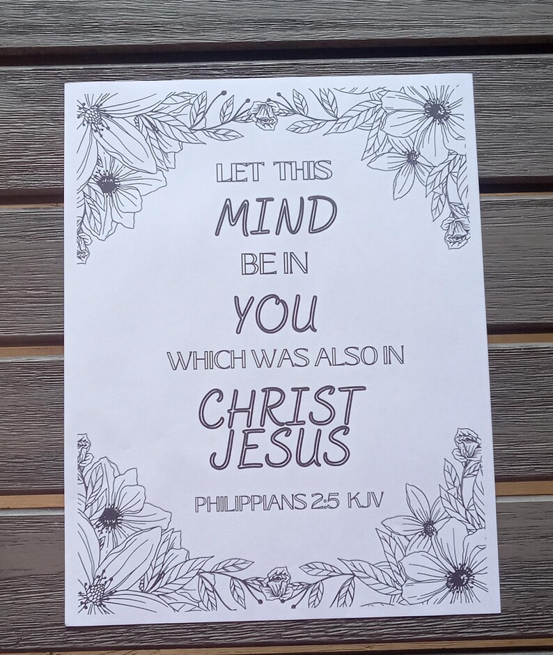 Memory Verse Coloring Page in Classic KJV - Etsy