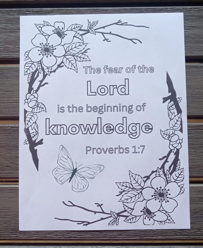 Memory Verse Coloring Page in Classic KJV - Etsy