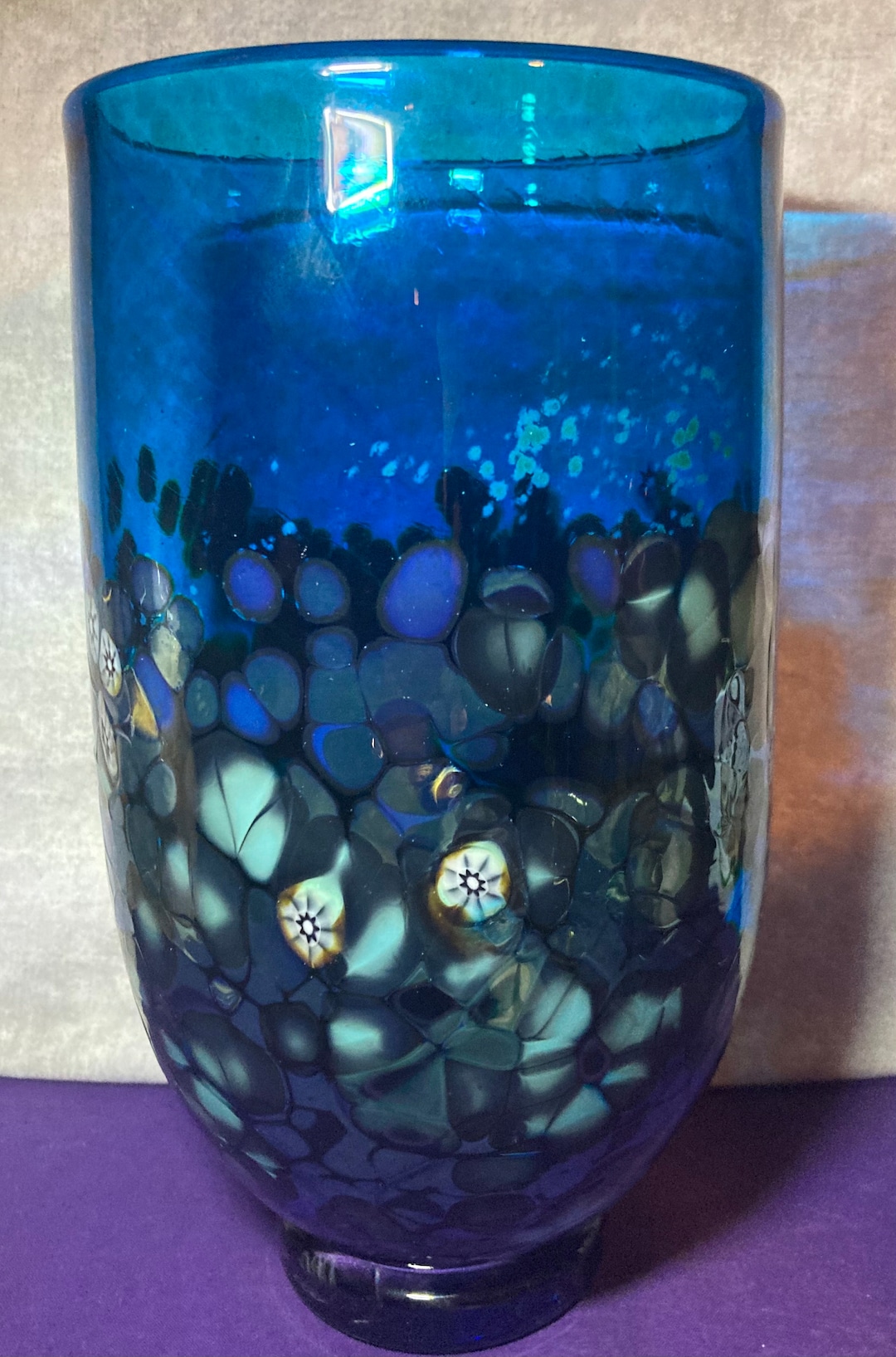 Jim Bushcobalt Blue Art Glass Vasesigned by Artist, Vintage and Hand ...