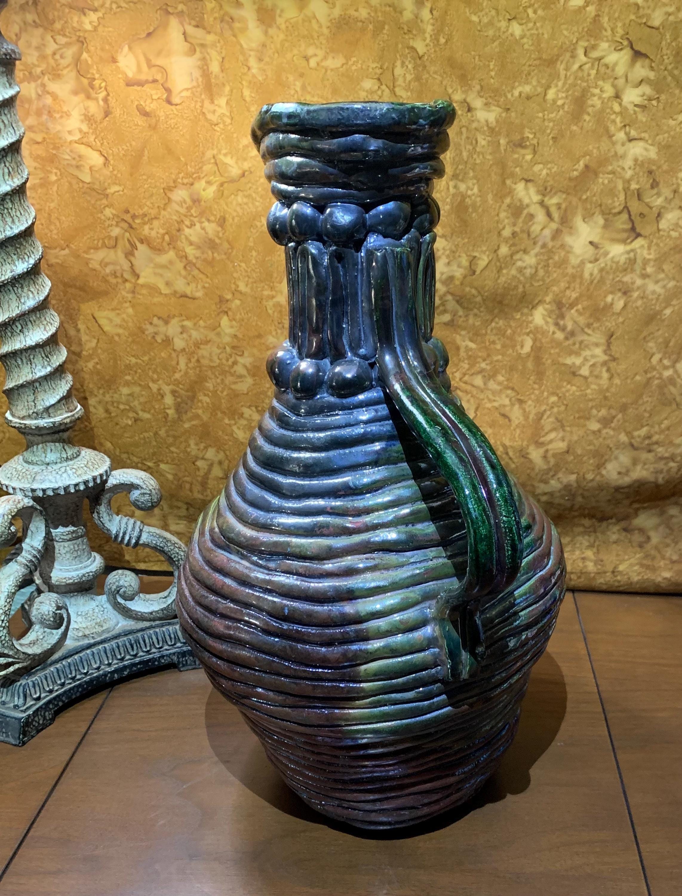 Brutalist Clay Coil Ewer-style Pitcher - Etsy