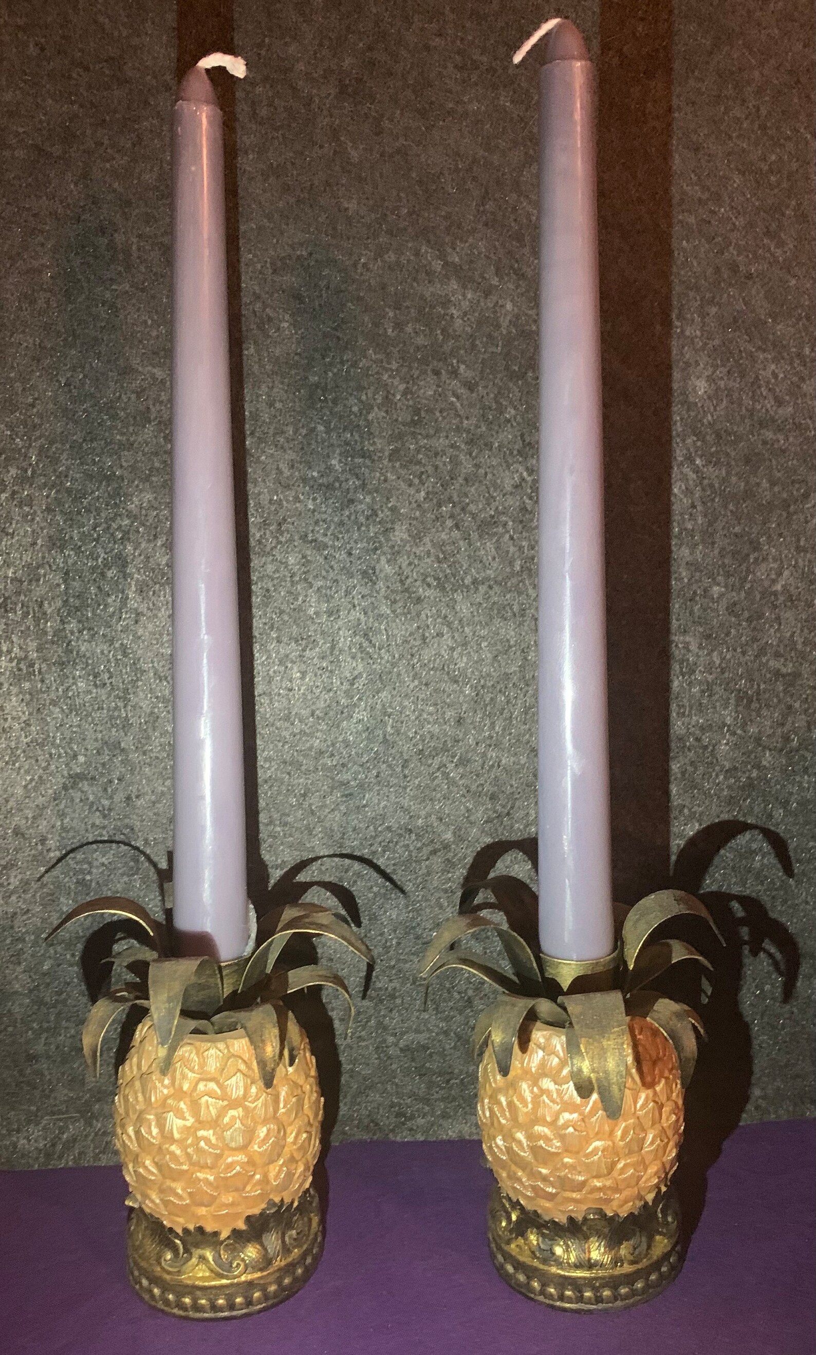 Pineapple Candlestick Holders: Metal &resin, Realistic Pineapple ...