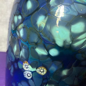 Jim Bush—cobalt Blue Art Glass Vase—signed by Artist, Vintage and Hand ...