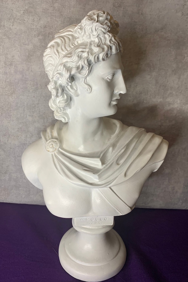 Apollo Plaster Bust Vintage - Etsy