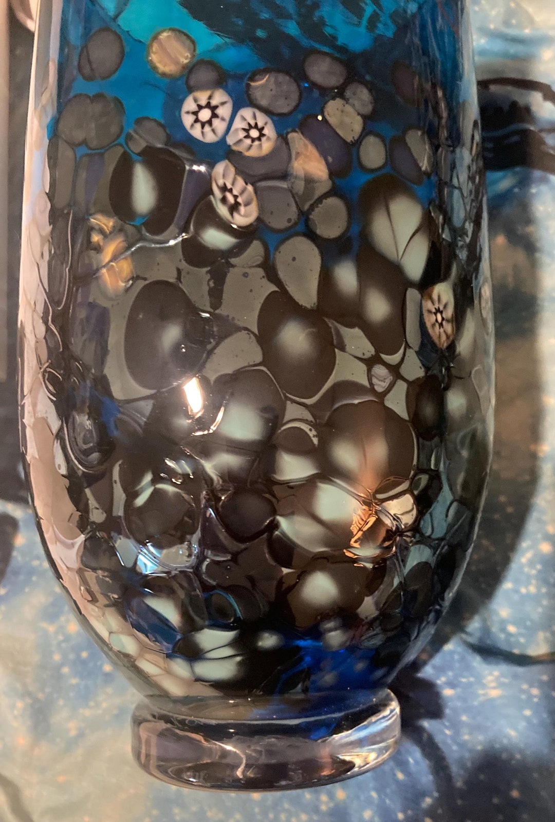Jim Bush—cobalt Blue Art Glass Vase—signed by Artist, Vintage and Hand ...