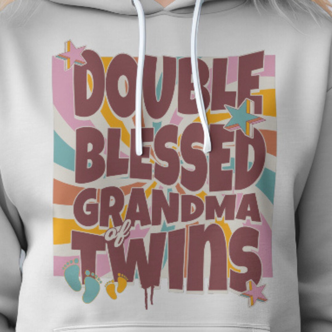 Double Blessed Grandma of Twins PNG: Family Design (digital Download ...