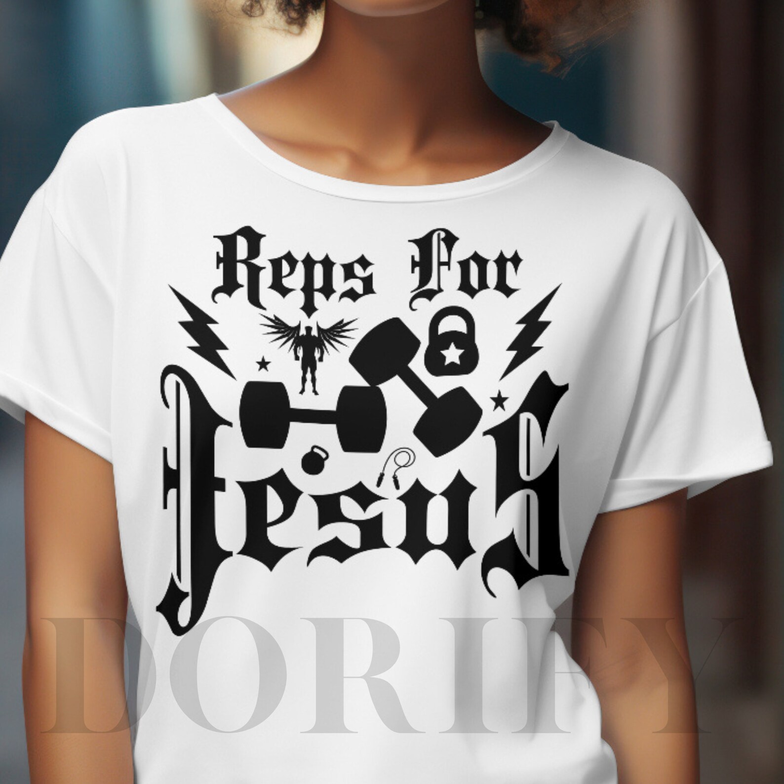 Reps for Jesus PNG and SVG Funny Gym Humor Weightlifting Saying Design ...
